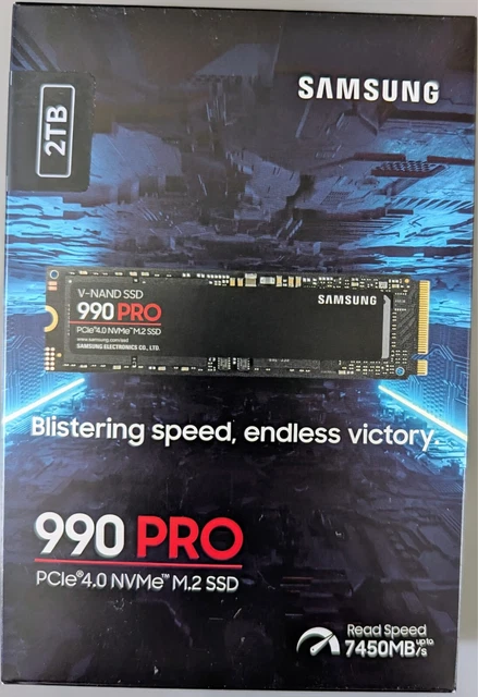 SAMSUNG 990 PRO 2TB PCIe 4.0 NVMe M.2 SSD Internal SSD Hard Drive, Read 7450MB/S £115.12 ...