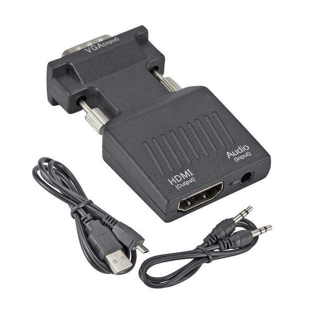 VGA INPUT TO HDMI Output Adapter PC Laptop To HDTV Moniter Projecter ...