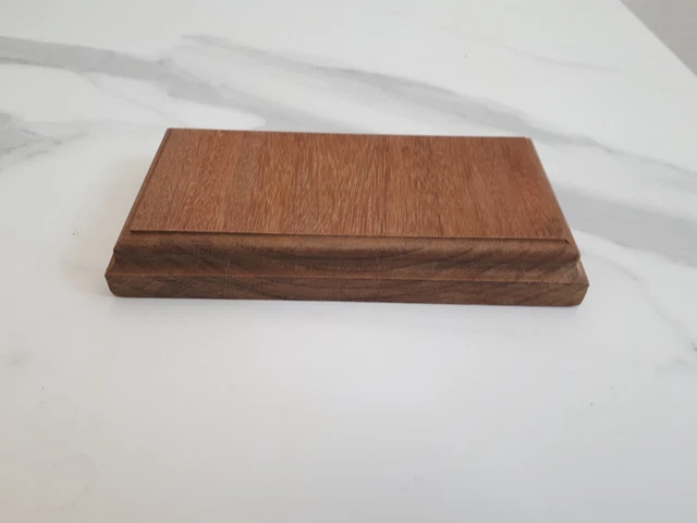 SOCLE EN BOIS exotique pour figurine / maquette 14,5 x 7,3 cm ép 2 cm ...