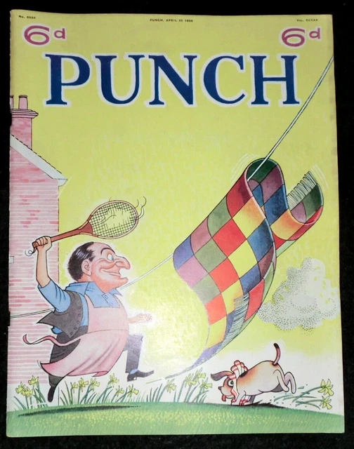 PUNCH MAGAZINE (APRIL 25th 1956) Vintage Humorous Periodical, Original ...