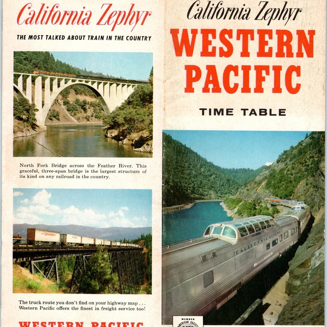 MAY 1964 WESTERN Pacific Railroad Timetable Streamliner Train Vista Dome Map 4K £6.67 - PicClick UK