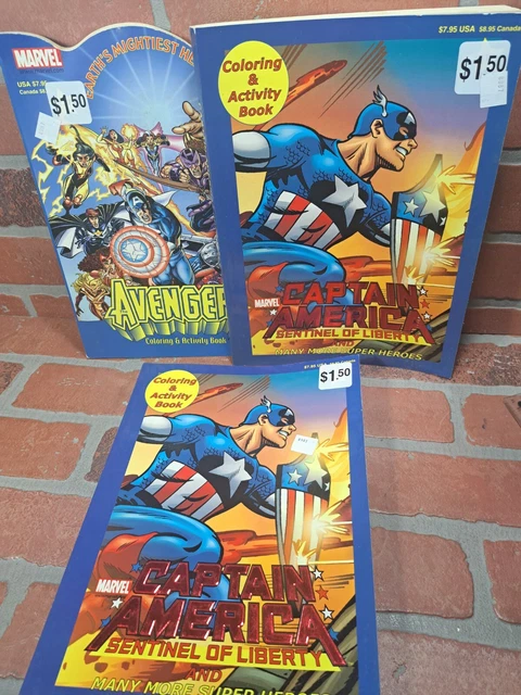 AVENGERS JUMBO COLORING & Activity Book Marvel Comics Vintage 2002 Lot ...