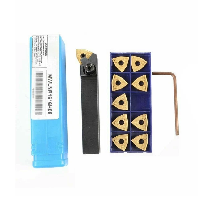 PORTE-OUTILS DE QUALITÉ supérieure MWLNR1616H08 avec 10 pièces inserts en car EUR 23,35 ...