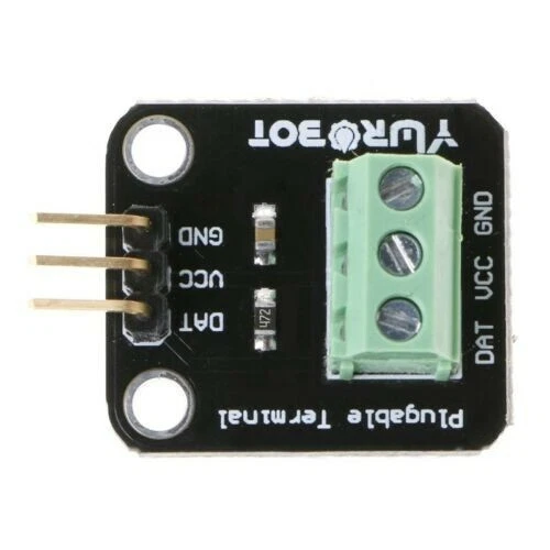 DS18B20 TEMPERATURE SENSOR Probe Plugable Terminal Adapter Module ...