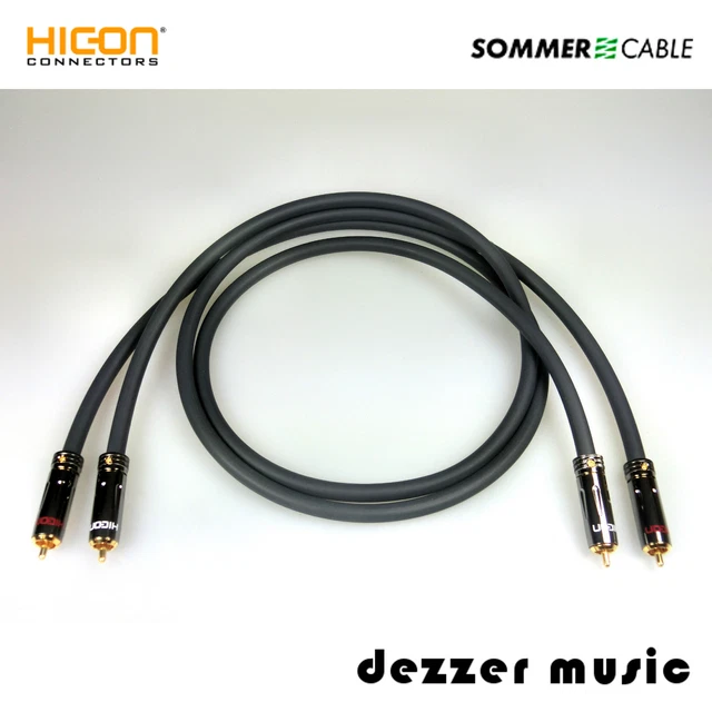 2X 4,5M CINCH-KABEL STRATOS Hicon/Sommer Cable / NF-Phonokabel 4,50m Stereo-Paar EUR 259,90 ...