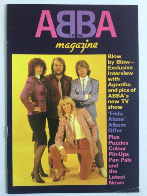 ORIGINAL UK ABBA Magazine #37 Agnetha Interview * Frida Pin Up Poster ...