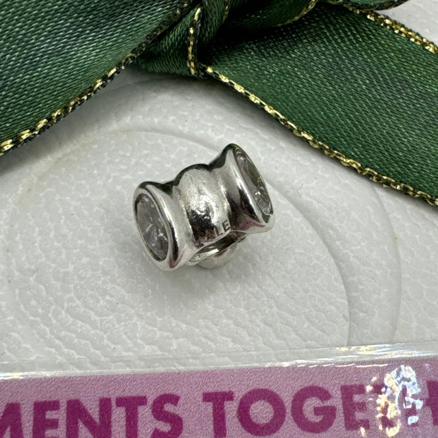 PANDORA CLEAR BONSAI Cats Eye CZ Oval Lights Charm 790289CZ Genuine Ale ...