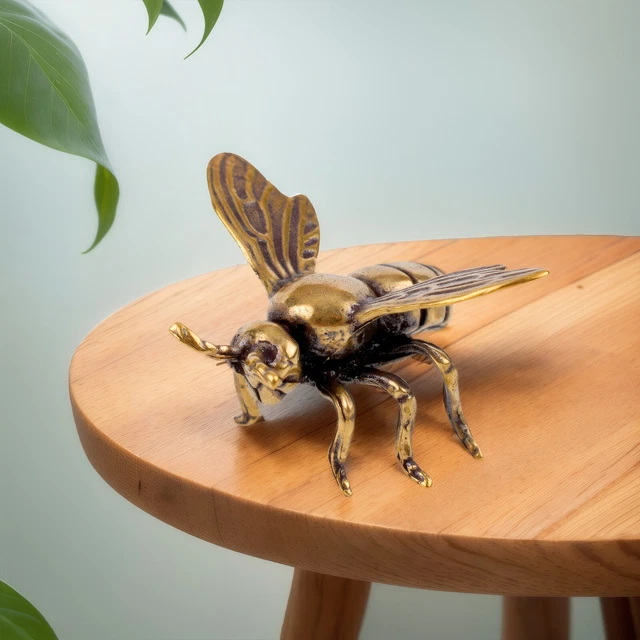 LAITON MINI SOLIDE Abeille Statue Vacances Cadeau Maison Bureau Décoration 4.7 EUR 9,13 ...