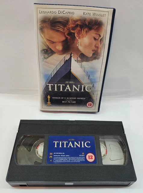 TITANIC 1997 FILM STARRING LEONARDO DICAPRIO VHS VIDEO TAPE - Rare Blue ...