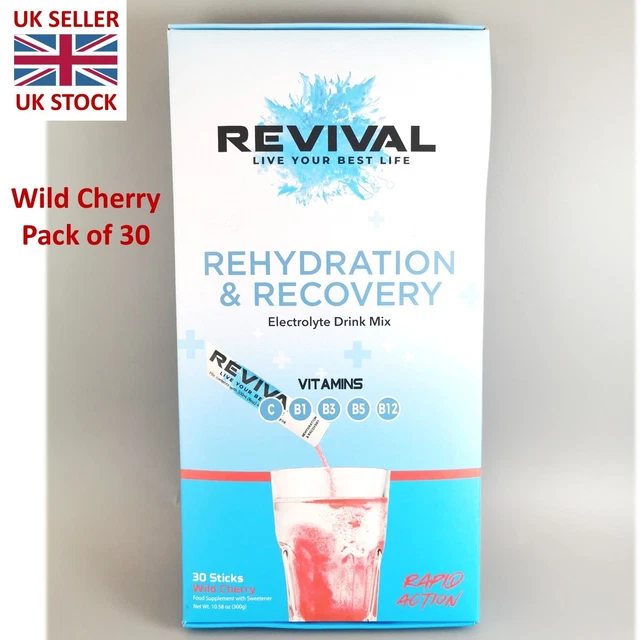 REVIVAL RAPID REHYDRATION Electrolytes Drink Mix Wild Cherry (pack of ...