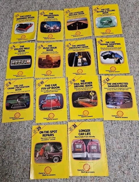 VINTAGE SHELL GAS STATION Shell Answer Books Set Paper Booklet Series ...