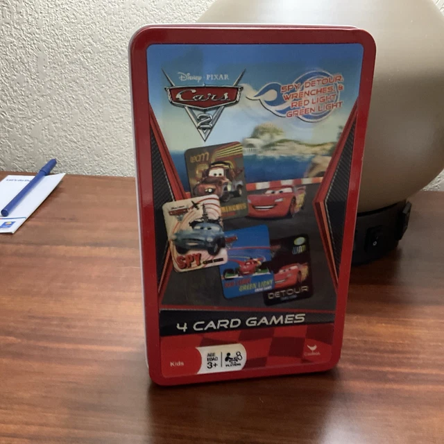 DISNEY PIXAR CARS - 4 Card Games in Collectible Decorative Tin Factory ...