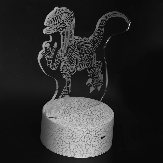 DINOSAUR 3D NIGHT Light Colorful Touch Control Lamp For Kids Room ...