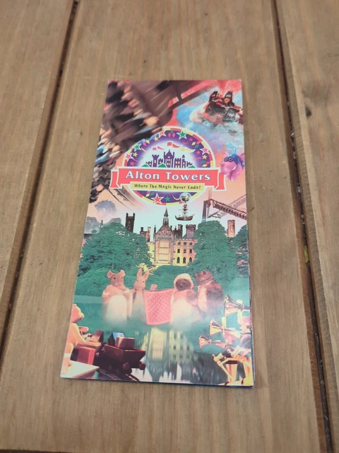 ALTON TOWERS THEME Park Map Guide Leaflet 1995, Vintage, Rare collectors item EUR 57,65 ...