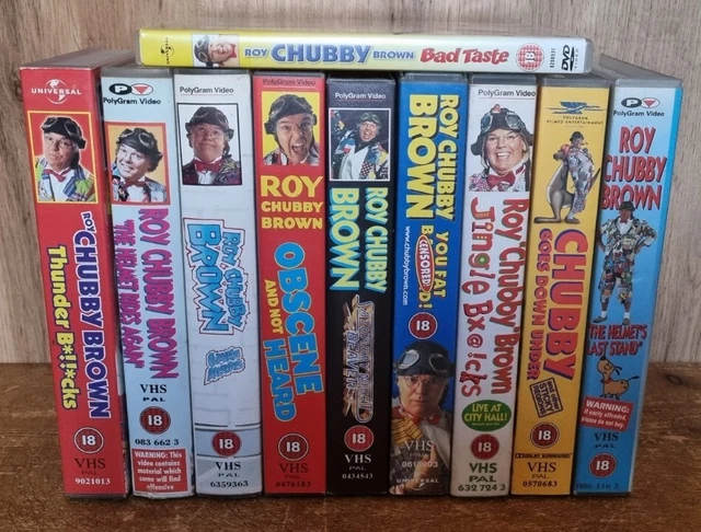 ROY CHUBBY BROWN VHS & DVD Bundle X9 PAL Video Tapes X1 DVD Stand Up ...