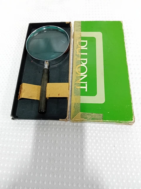 9 INCH OLD Vintage Magnifying Glass made by Du Pont With Box £20.42 ...