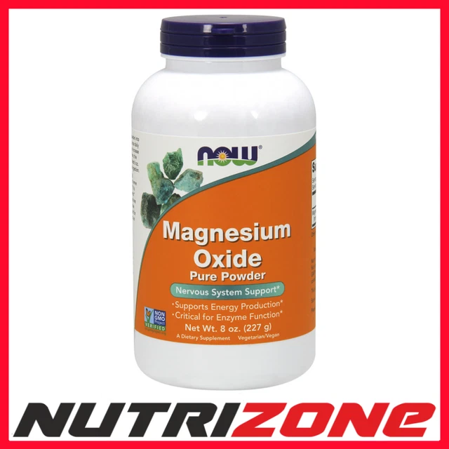 NOW FOODS MAGNESIUM Oxide Nervous System Support, Pure Powder - 227 ...