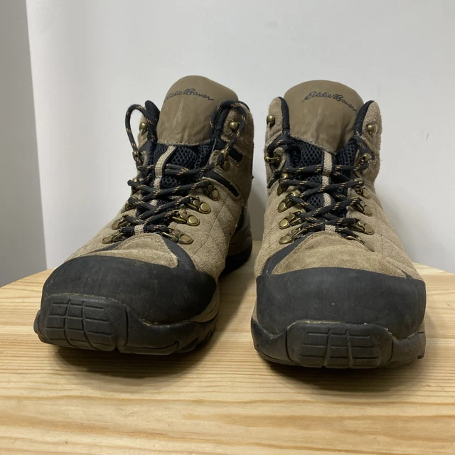 EDDIE BAUER TACAMA Hiking Boots Brown Suede Waterproof Trail Shoes Men ...