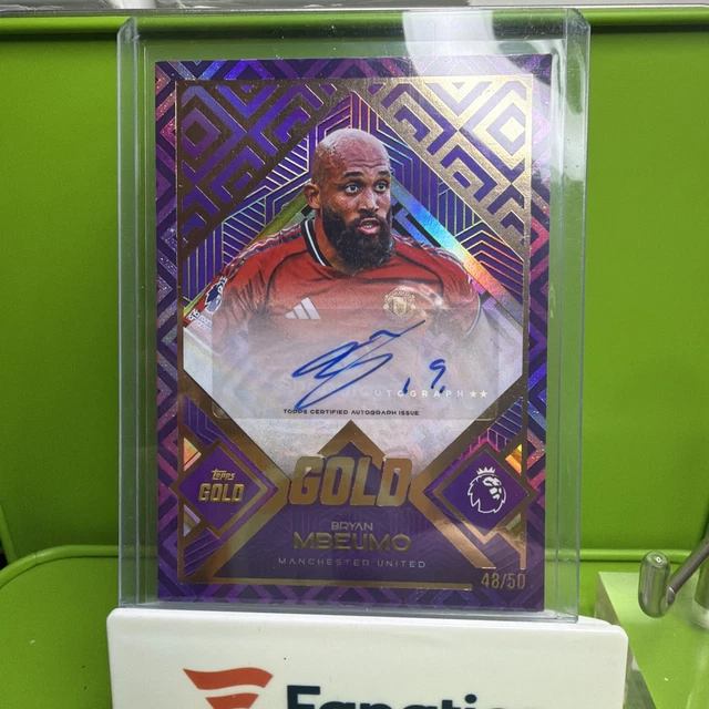 BRYAN MBEUMO AUTO /50 Topps Gold 2026 Manchester United first auto ...