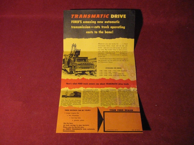 1959 FORD PICKUP Truck Sales Brochure Booklet Catalog Old Original $1. ...