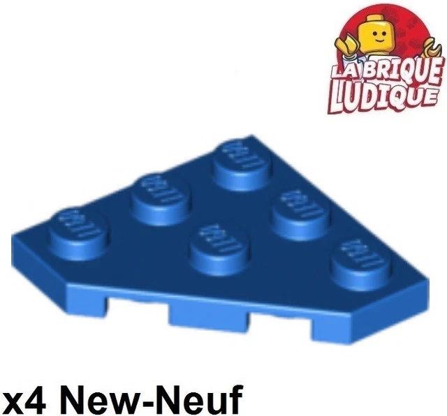 LEGO 4X AILE Wedge plate 3x3 Cut Corner bleu/blue 2450 NEUF EUR 1,50 ...