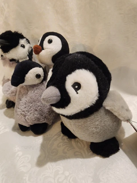 PENGUIN LOT OF 4 Cute Plush Stuffed Animals Emperor Penguins $36.00 ...