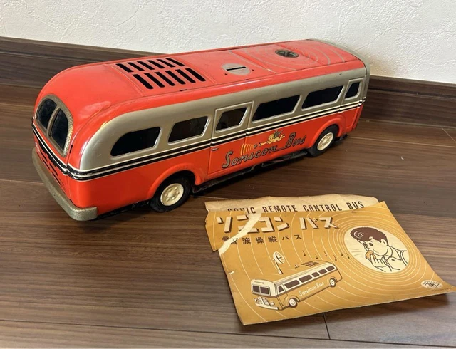 MASUDAYA TIN TOY Sonic Bus Red F/S FEDEX £149.32 - PicClick UK