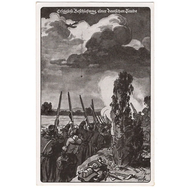 WW1 FRENCH TROOPS Strafing a German Aircraft Postcard, Unused £4.99 ...