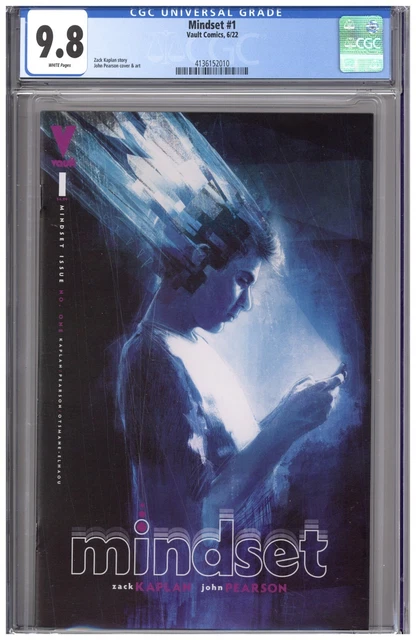 MINDSET #1 CGC 9.8 1a prima edizione stampata Vault Comics 2022 Zack ...