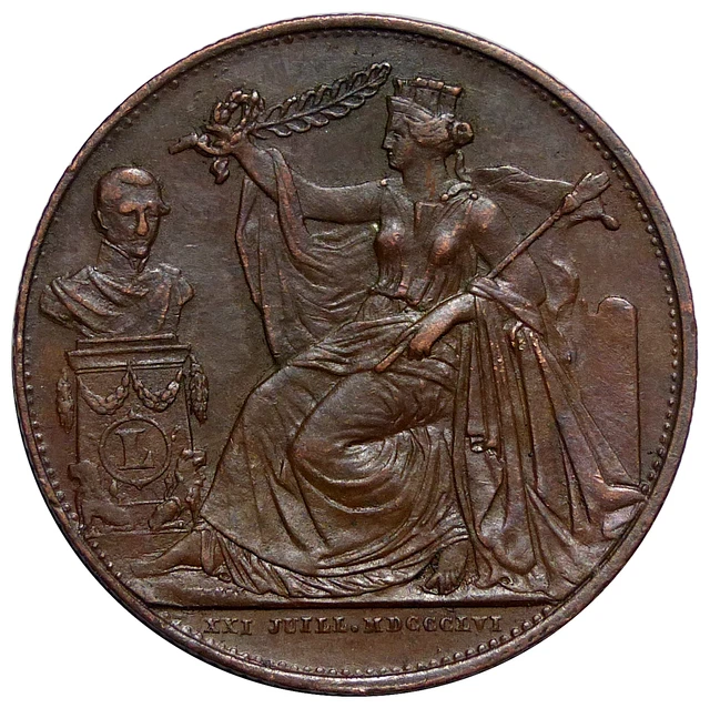 BELGIUM MEDAL 25TH Anniversary of the King's Inauguration 1856 £8.94 ...