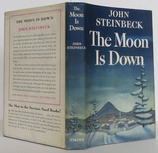 JOHN STEINBECK / The Moon is Down 1ère édition 1942 #1504719 EUR 487,35 ...