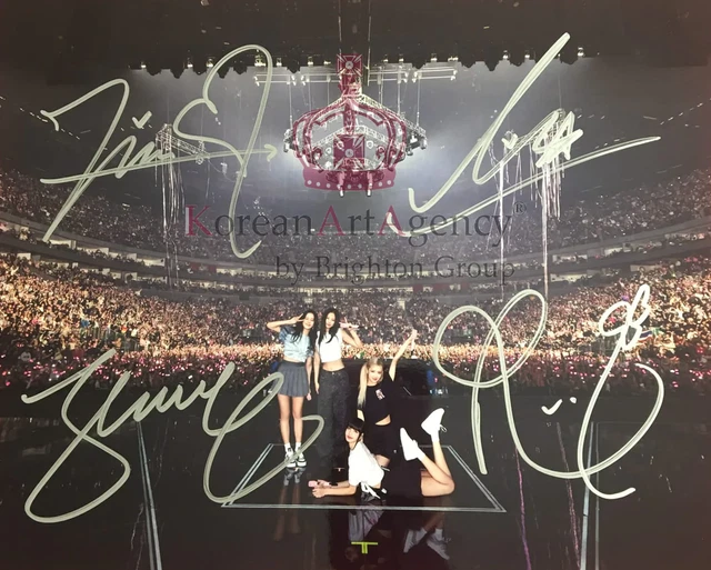 BLACKPINK JENNIE ROSÉ Lisa Jisso Born Pink World Tour Autograph 25cm x ...