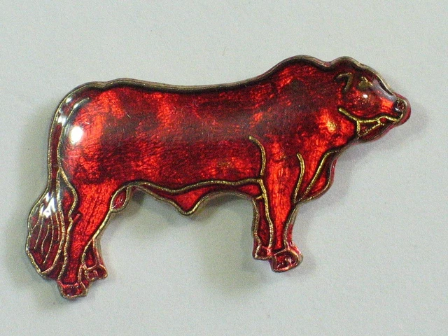 GELBNIEH BULL COW Pin Vintage Cattle Pin $12.95 - PicClick