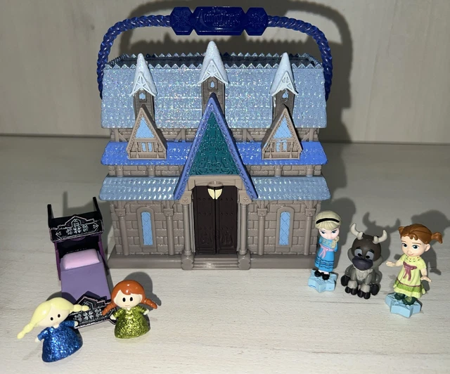 DISNEY ANIMATORS COLLECTION Littles Frozen Arendelle Castle Playset + 5 ...