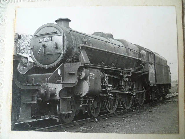ORIGINAL BLACK AND white photograph of steam locomotive - Black 5 ...