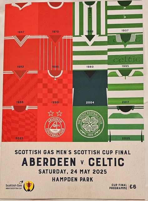 PROGRAMME 2025 SCOTTISH Cup Final Aberdeen Celtic (Mint Condition) £20.48 - PicClick UK