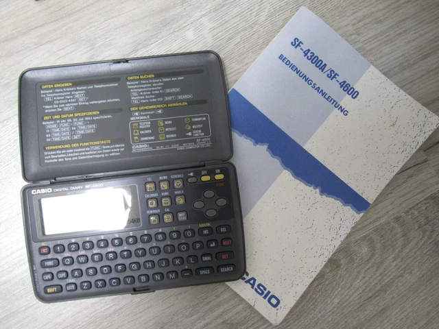 CASIO SF-4300A/4600, ELEKT. Organizer, Bedienungsanleitung EUR 7,50 ...