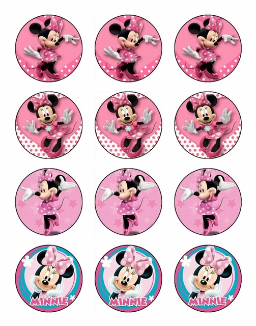 PRE CUT MINNIE mouse Edible image/ Minnie mouse cake topper/ Wink eyes ...