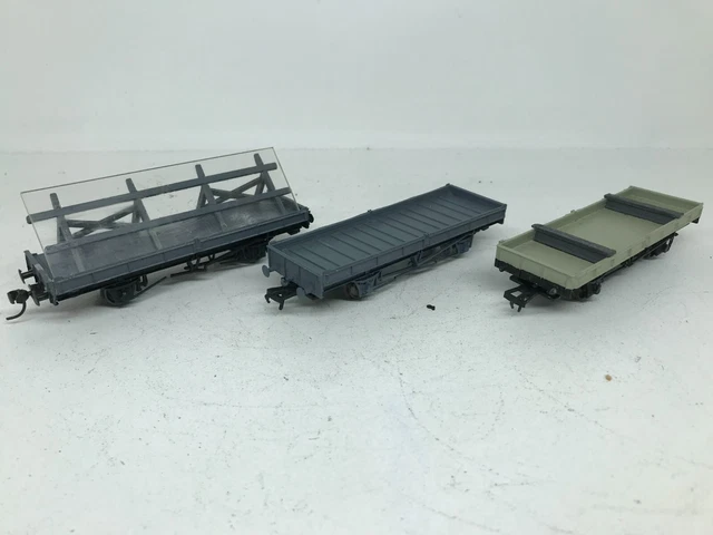 PARKSIDE KITBUILT OO GAUGE RAKE of 3 DIFFERENT 21t LONG FRAMED WAGONS £ ...