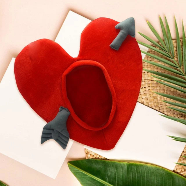 LOVE HEART HEADGEAR Hat Soft Love Heart Hat for Celebration Wedding ...