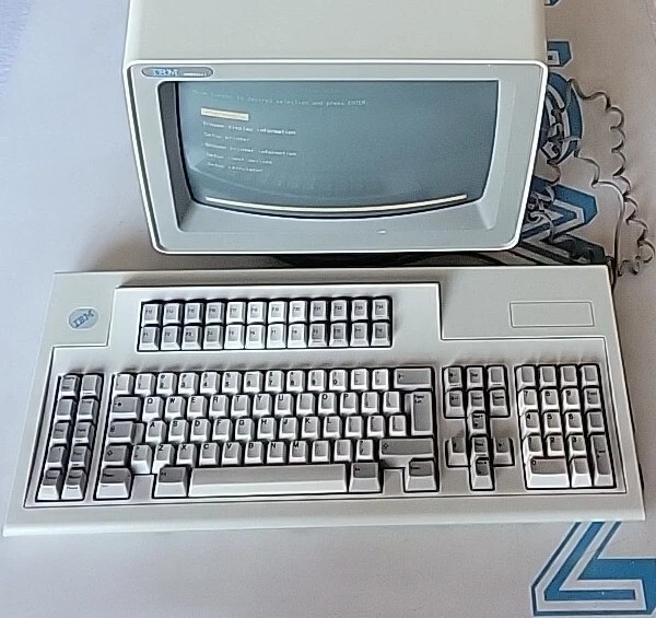 '94 IBM 3487 Logic InfoWindow II Terminal Color Monitor w/ IBM M 122K ...