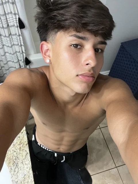 Shirtless Male Muscular Tall Latino Bare Chest Hunk Cute Beefcake Photo