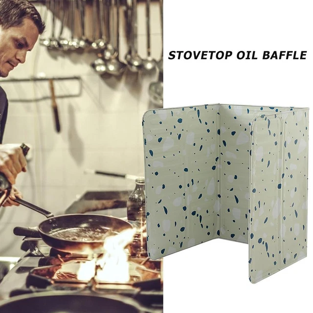 ALUMINUM FOIL WALL Oil Splash Guard Gas Stove Oil Splatter Screen ...