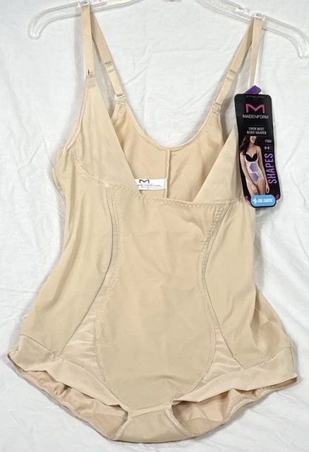 MAIDENFORM OPEN BUST Body Shaper Firm Control Cool Comfort Black 2XL ...