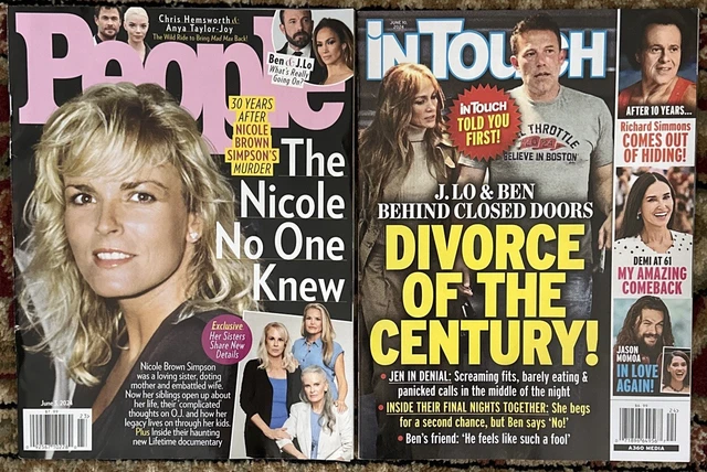 RIVISTE PEOPLE AND IN TOUCH GIUGNO 2024 NICOLE MARRONE BEN J. Lo EUR 13 ...