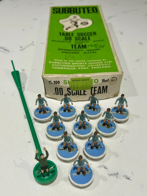 EXTRÊMEMENT RARE !!! Vintage Subbuteo Heavyweight Team Ref 191 Man City ...
