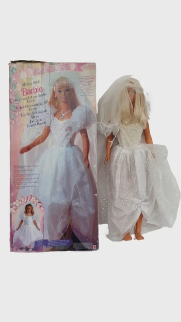MY SIZE BARBIE Bride Blonde Life Size 3 Feet Doll 1994 Mattel #12052 ...