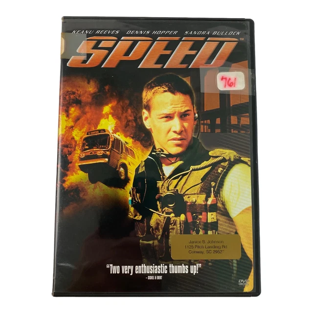 SPEED (DVD, 1994) Action, Thriller, Sandra Bullock, Keanu Reeves ...