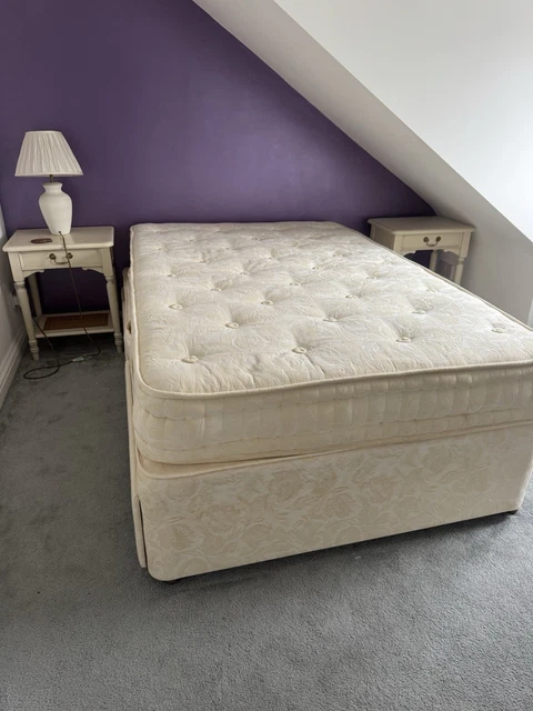 QUEEN SIZED BED With Mattress And Fire Labels £20.02 - PicClick UK