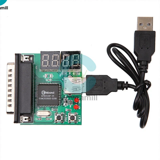 4-DIGIT POWERFUL PC Analyzer Diagnostic Motherboard Tester USB Post ...